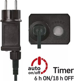 EMOS LED vánoční řetěz 8m, venkovní i vnitřní multicolor, časovač D4AM02