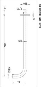 Laveo Rondo, nástěnné rameno, černá, LAV-NWX_757O