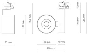 Svítidlo Nowodvorski 8751 CTLS NEA LED BLACK 30W, 3000K