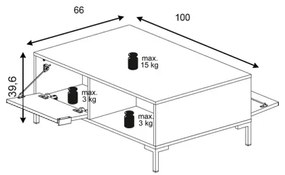 Konferenční stolek FLOP bílá