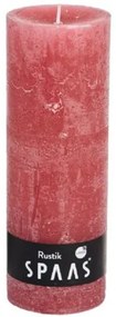 Svíčka válec rustikální 7x19cm červeno-růžová