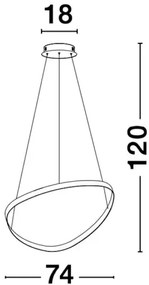 LED lustr Aries 74 bílé
