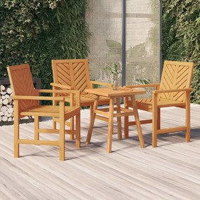 vidaXL Zahradní jídelní židle 3 ks masivní akáciové dřevo [362228]
