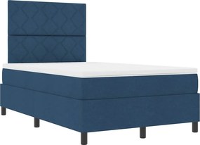 Postel s boxspringem s čelo Modrá 120 x 200 cm textil 3339461