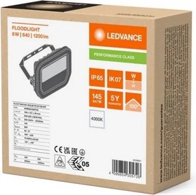 LED reflektor LEDVANCE FLOODLIGHT bílý 8W/6W 1200lm/850lm 4000K neutrální bílá IP66