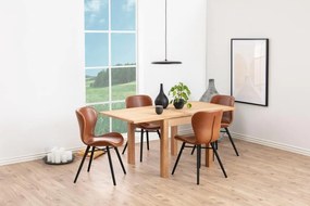 ACTONA GROUP Jídelní židle BATILDA hnědá PU retro tmavé dřevo H000019037