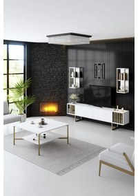 Konferenční stolek Gold Line White