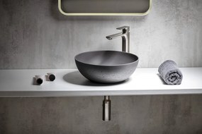 Sapho Sapho, FORMIGO betonové umyvadlo na desku, průměr 39cm, antracit, FG316