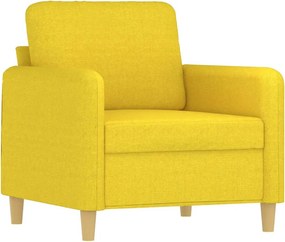 4dílná sedací souprava s poduškami světle žlutá textil 3202067