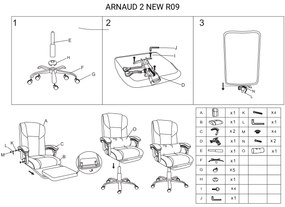 Kondela Kancelářské křeslo, ekokůže černá, ARNAUD 2 NEW