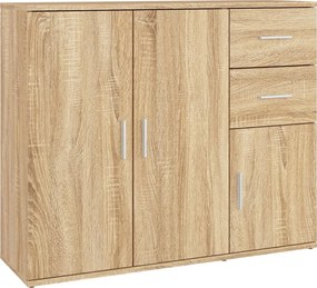 vidaXL Příborník 91 x 29,5 x 75 cm, konstrukční dřevo [823275] Barva: dub sonoma