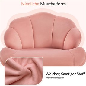 Kancelářská židle Yaheetech – růžová, 60 cm (šířka) × 60 cm (hloubka) × 76,5 cm – 86 cm (266901824875)