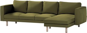 Potah na pohovku IKEA Norsborg 4-místná se šezlongem barva zelená látka pletený vzor