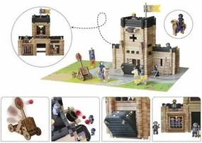 Jeujura Dřevěná stavebnice 270 dílů Hrad s katapultem / od 5 let