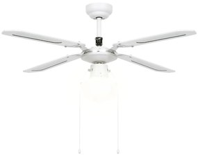 vidaXL Stropní ventilátor se světlem 106 cm bílý