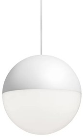 Flos String Light Sphere head, svítidlo s 12m dlouhým kabelem, 21W LED 2700K, dotykové ovládání + bluetooth, bílá, prům. 19cm