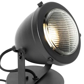 Průmyslová stolní lampa černá 18 cm - Emado