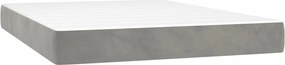 Box spring postel s matrací světle šedá 140x190 cm samet 3141359