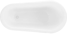 Mexen Retro volně stojící vana 150 x 73 cm, Bílá, bílé nožky - 53251507300-20