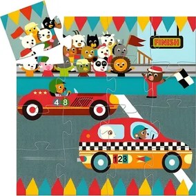 DJECO Puzzle Závodní auto / 16 dílků / 25 × 25 cm