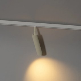 Moderní bodové svítidlo béžové s bílou pro jednofázový kolejnicový systém - Slimline Uzzy