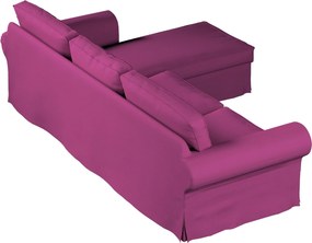 Potah na pohovku IKEA Ektorp 2-místná s lenoškou barva růžová látka pletený vzor