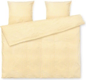 Žluté krepové povlečení na dvoulůžko/prodloužené 200x220 cm Bæk&amp;Bølge – JUNA