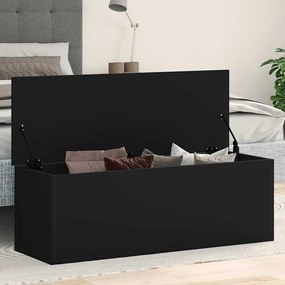 Úložný box černý 102 x 35 x 35 cm kompozitní dřevo