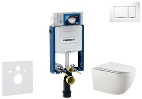 Geberit Kombifix - Set předstěnové instalace, klozetu Gaia a sedátka softclose, tlačítko Sigma20, bílá/chrom SANI15CA3118