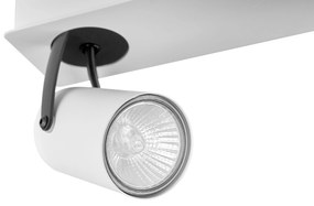 Kovová stropní lampa se 4 žárovkami bílá KLIP Beliani