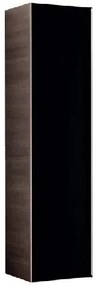 Geberit Citterio - Skříňka vysoká 1600x400 mm, lesklá černá/šedohnědý dub 500.554.JJ.1
