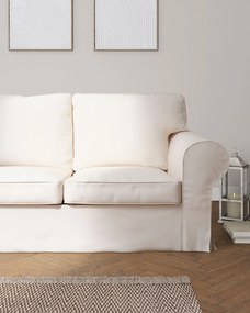 Potah na pohovku IKEA  Ektorp 3-místná, rozkládací STARÝ MODEL PIXBO barva béžová látka pletený vzor