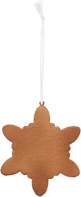 Závěsná dekorace perníková vločka Frosted Ginger - 9*1*10 cm