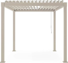 BIZZOTTO Světlá hliníková pergola s uzavíracími lamelami GARDA 3x2,4 m 0796084