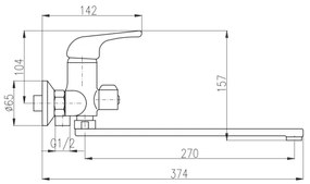 RAV Slezák SA053.5 - Vanová baterie SAZAVA lesklý chrom