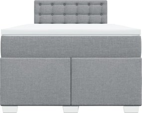 Box spring postel s matrací světle šedá 120 x 200 cm textil 3285869