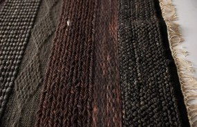 Diamond Carpets India, Ručně vázaný kusový koberec Black Melange DE 2006 Multi Colour, 80x150, hnědá, ložnice