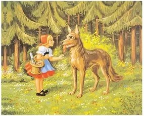 GOKI Dřevěné kostky Pohádky / 20 kostek / od 3 let