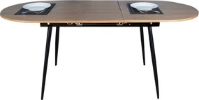 Tempo Kondela Jídelní stůl, rozkládací, dub/černá 150-190x75 cm, TAMERON