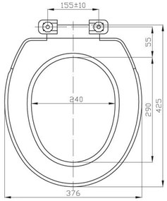 Aqualine Aqualine, REGINA WC sedátko, bílá, 3551