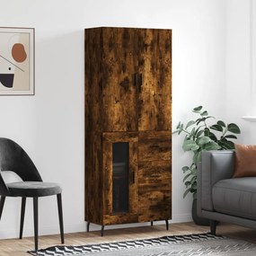 Skříň highboard kouřový dub 69,5 x 34 x 180 cm kompozitní dřevo - Default Title