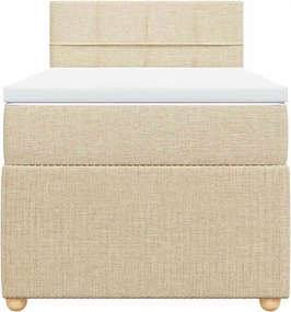 Box spring postel s matrací krémová 80 x 200 cm textil 3289588