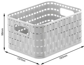 Úložný košík Country 2 l, bílý