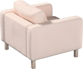 Potah na křeslo IKEA Karlstad, krátký barva růžová látka pletený vzor
