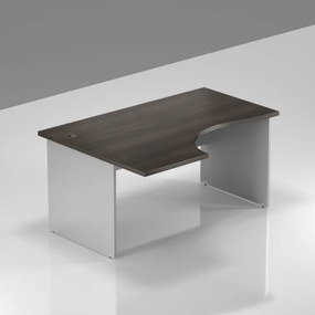 Kancelářský rohový levý stůl Komfort, dřevěná podnož, 140x70/100x76 cm BKA19 07