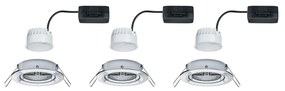 Paulmann 93452 LED Coin Nova round, set kulatých bodovek v chromové úpravě, 3x6,5W LED 2700K, prům.8,4cm