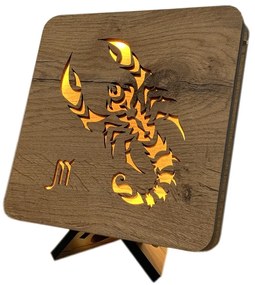 Li-Go Znamení "Štír" lampa 19x19cm provedení povrchu: dub světlý