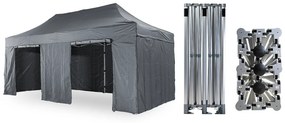 Nůžkový párty stan 3x6 m /6 noh TENTino BIG HEXAGON EXTREME Barva opláštění: 17A - ANTRACIT