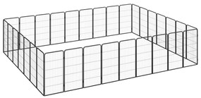 32panelová ohrádka pro psy černá 50 x 100 cm práškovaná ocel