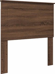 Rám postele Hnědý dub a stříbrná 75 x 190 cm Kompozitní dřevo 3409718